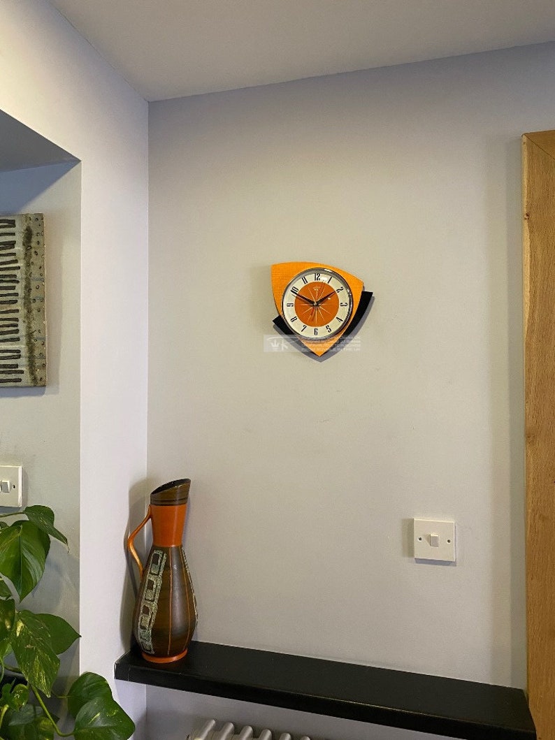 Mid Century Modern Style Royale Laminate Caravan Wall Clock - Etsy