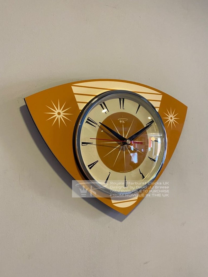 Colour Etched Trianguloid Laminate Caravan Wall Clock From - Etsy