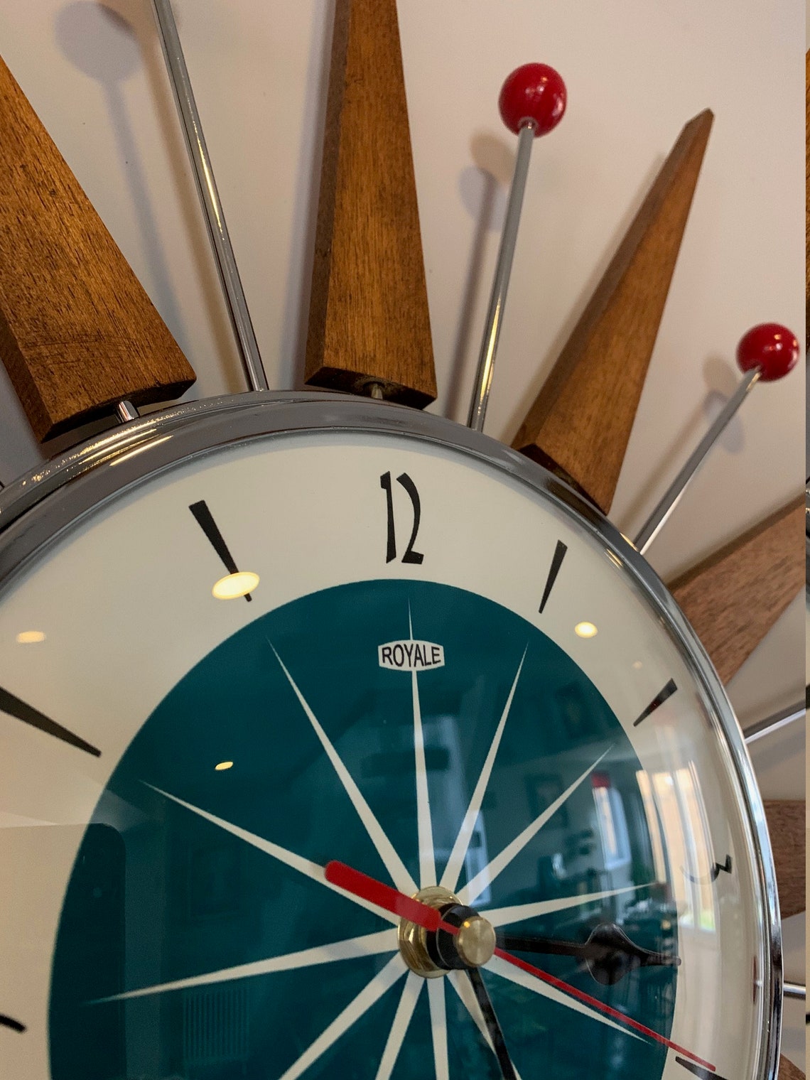 21 Inch Hand Made Mid Century Style Starburst Sunburst Clock | Etsy