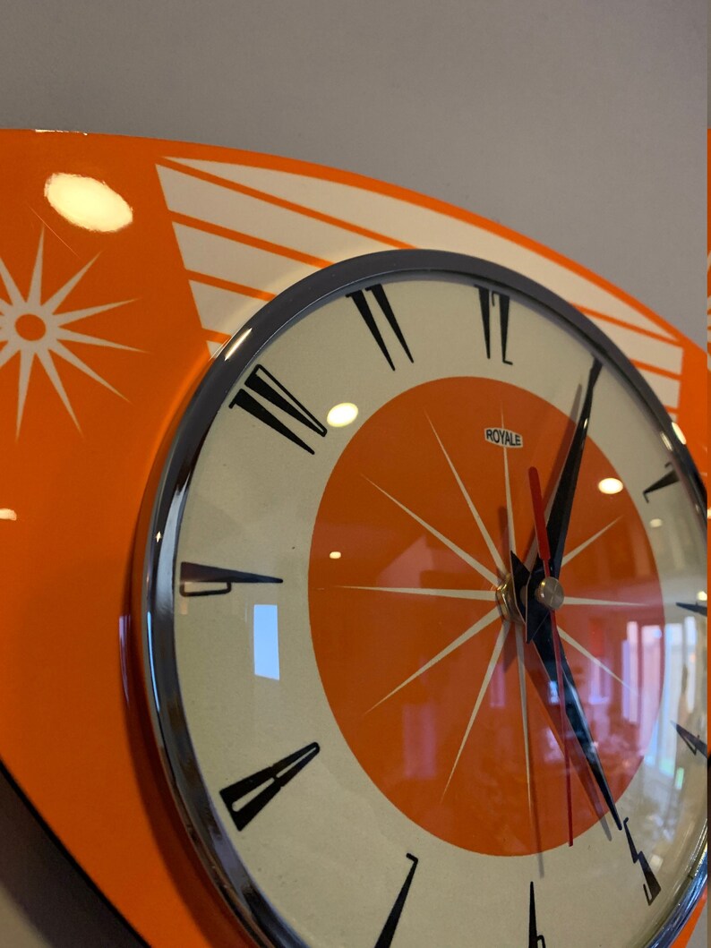 Colour Etched Trianguloid Lucite Formica Caravan Wall Clock - Etsy