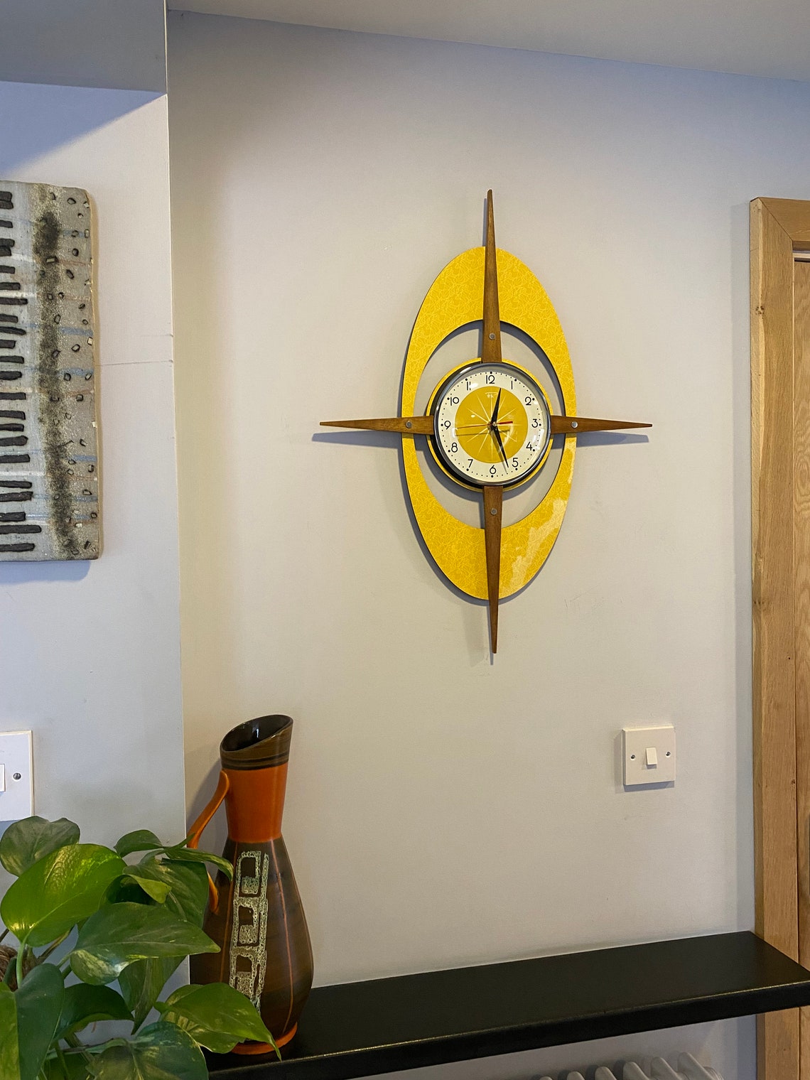 Large 27 Inch Mid Century Style Starburst Clock by Royale - Etsy