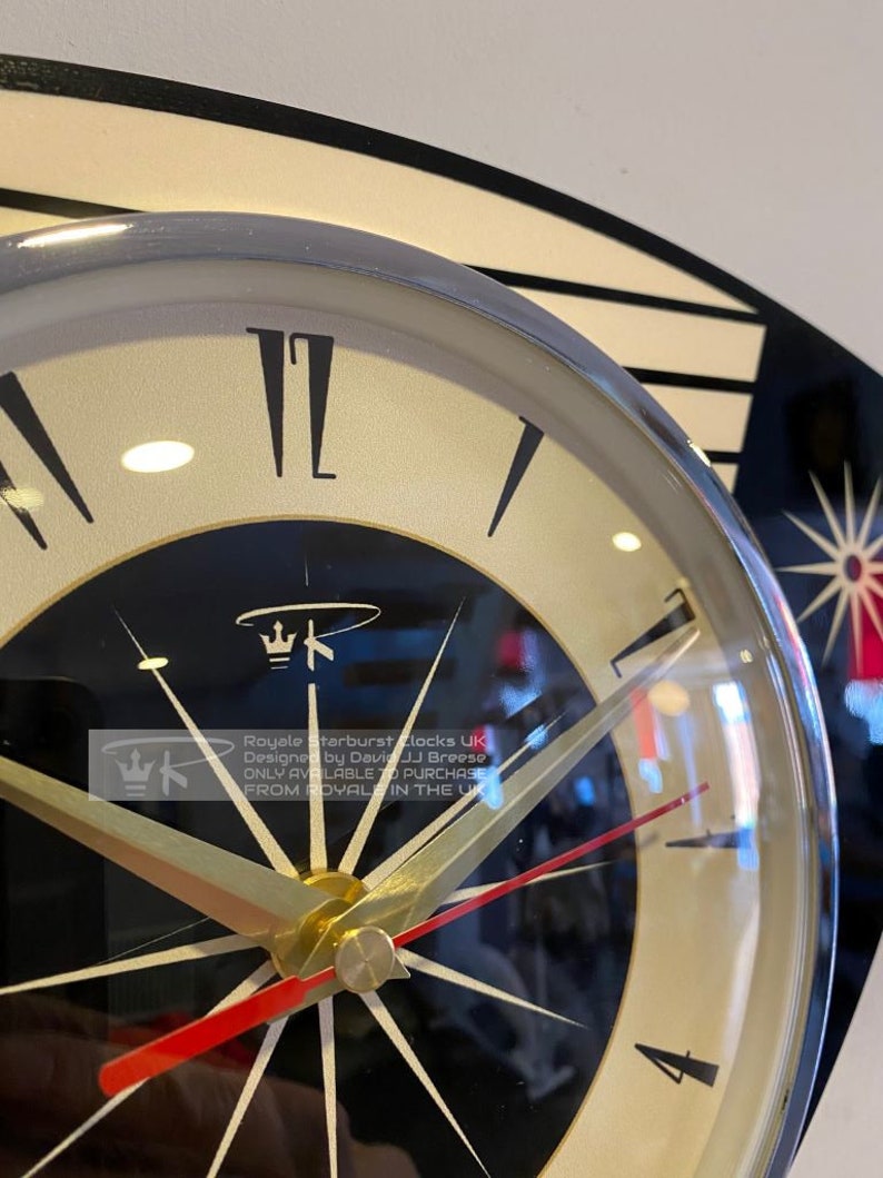 Colour Etched Trianguloid Lucite Formica Caravan Wall Clock - Etsy