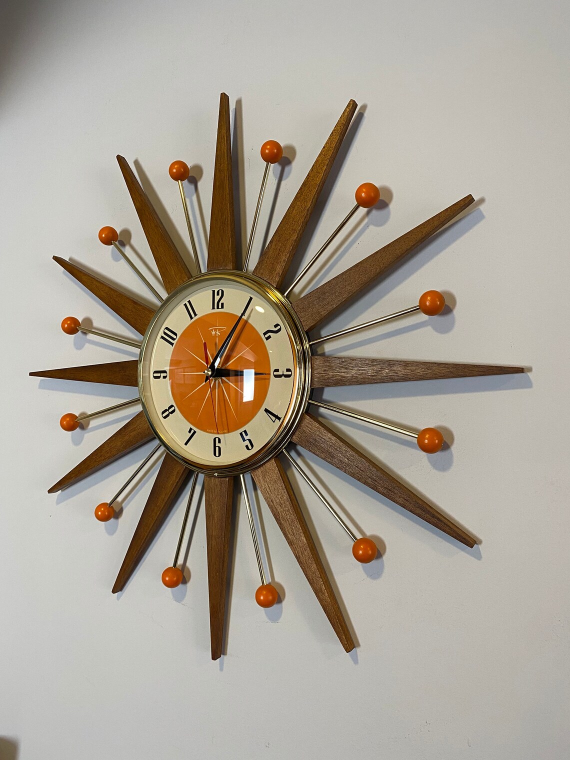 21 Inch Hand Made Mid Century Style Starburst Clock by Royale | Etsy