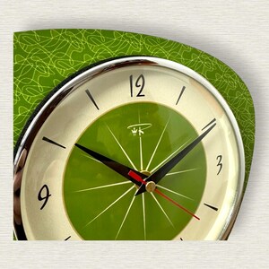 Handmade Asymmetric Mantle Clock, Queens Gambit Style Clock, Avocado ...