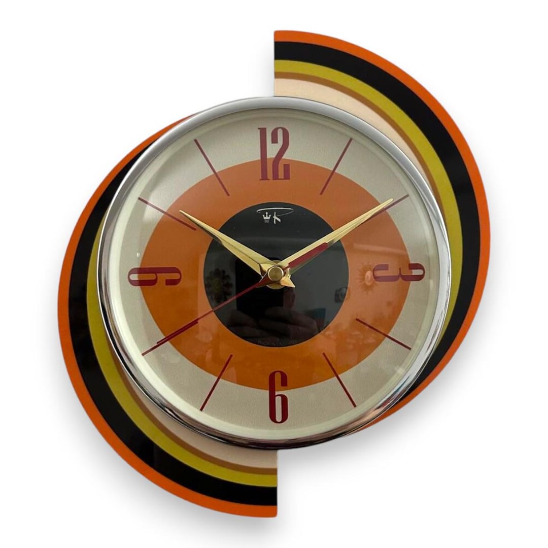 Royalexe Starburst Kitchen Wall Clock: Mid-century Modern Jetsons Style ...