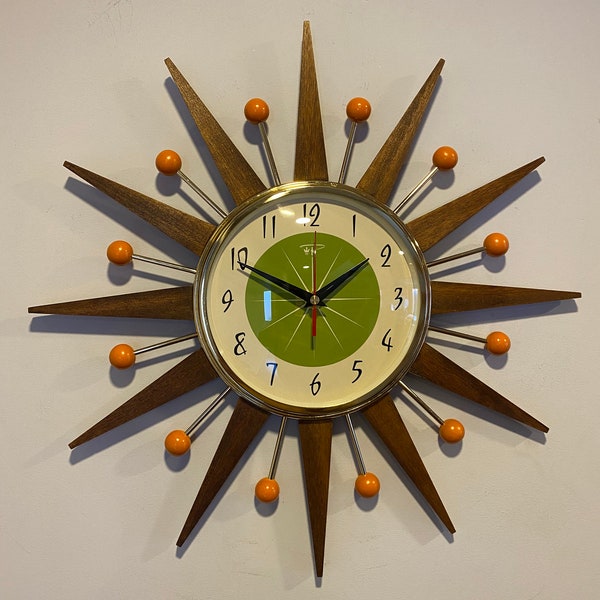 Mid Century Clock - Etsy
