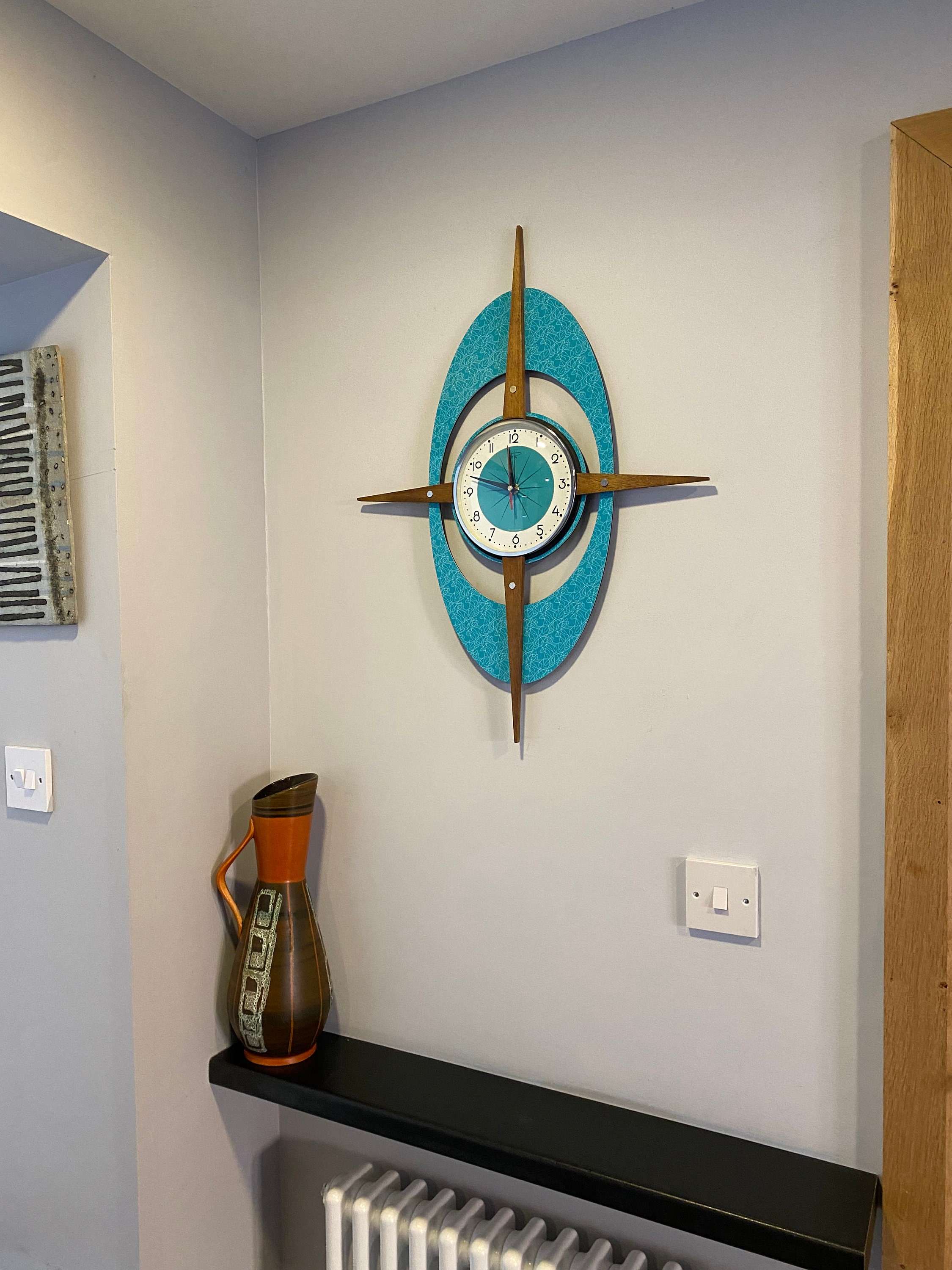 Large 27 Inch Mid Century Style Starburst Clock by Royale - Etsy