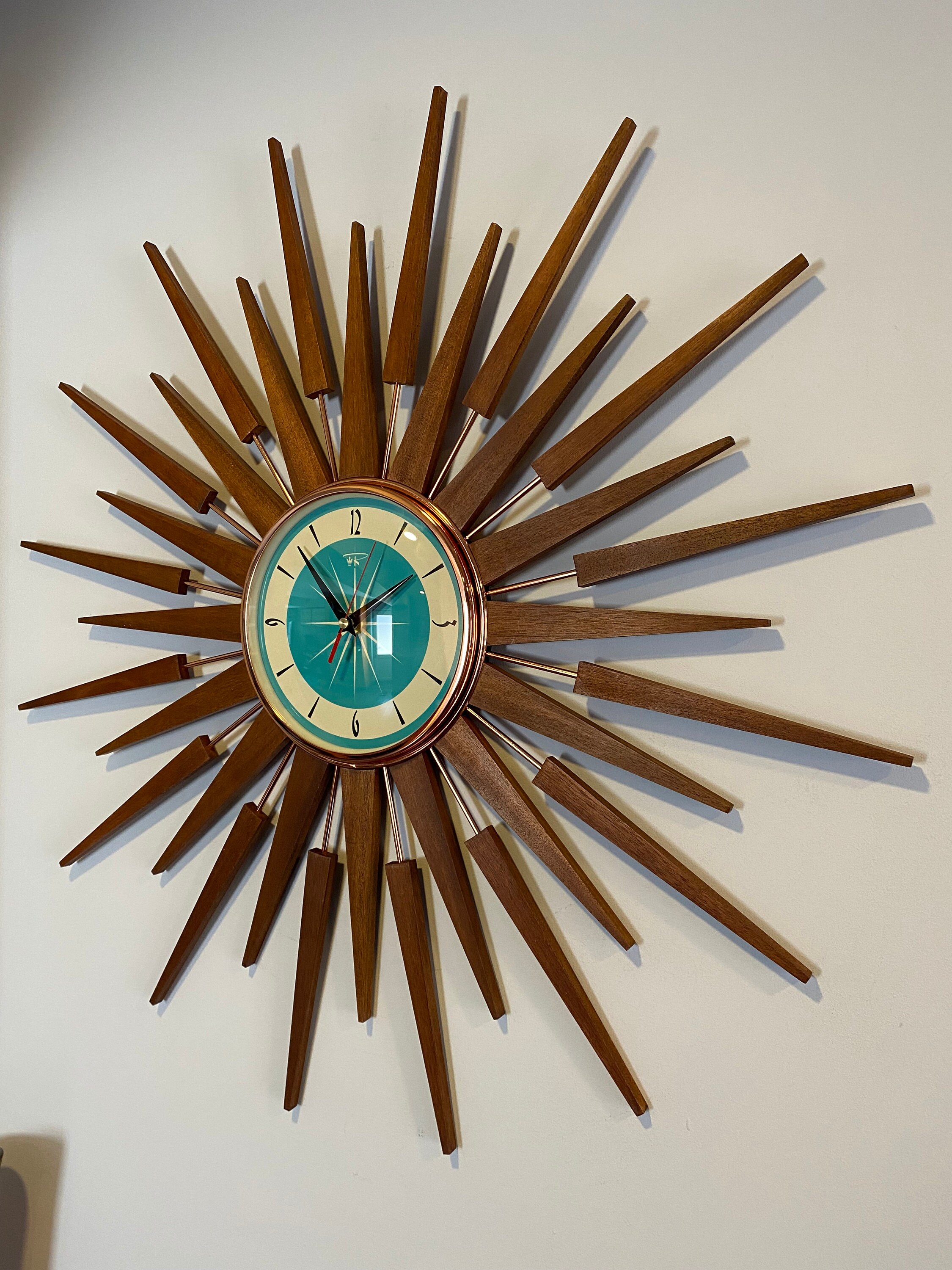 27 Inch Hand Made Mid Century Style Starburst Clock by Royale - Etsy
