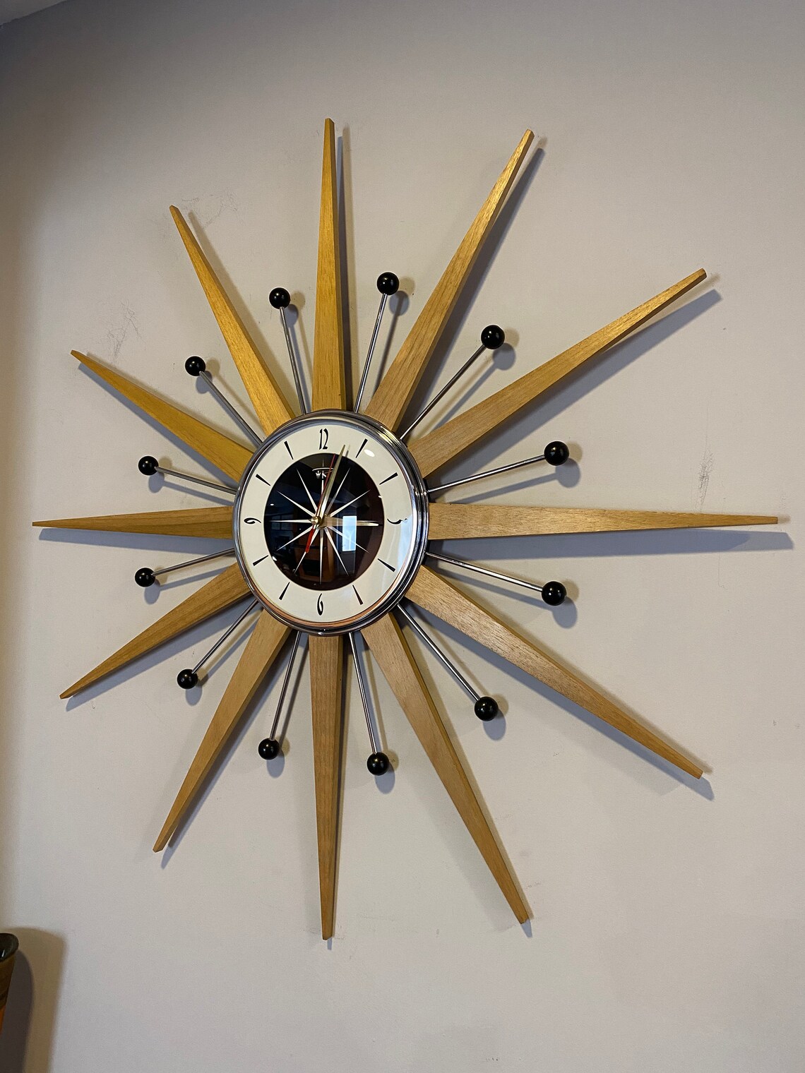 27 Inch Hand Made Mid Century Style Starburst Sunburst Clock | Etsy