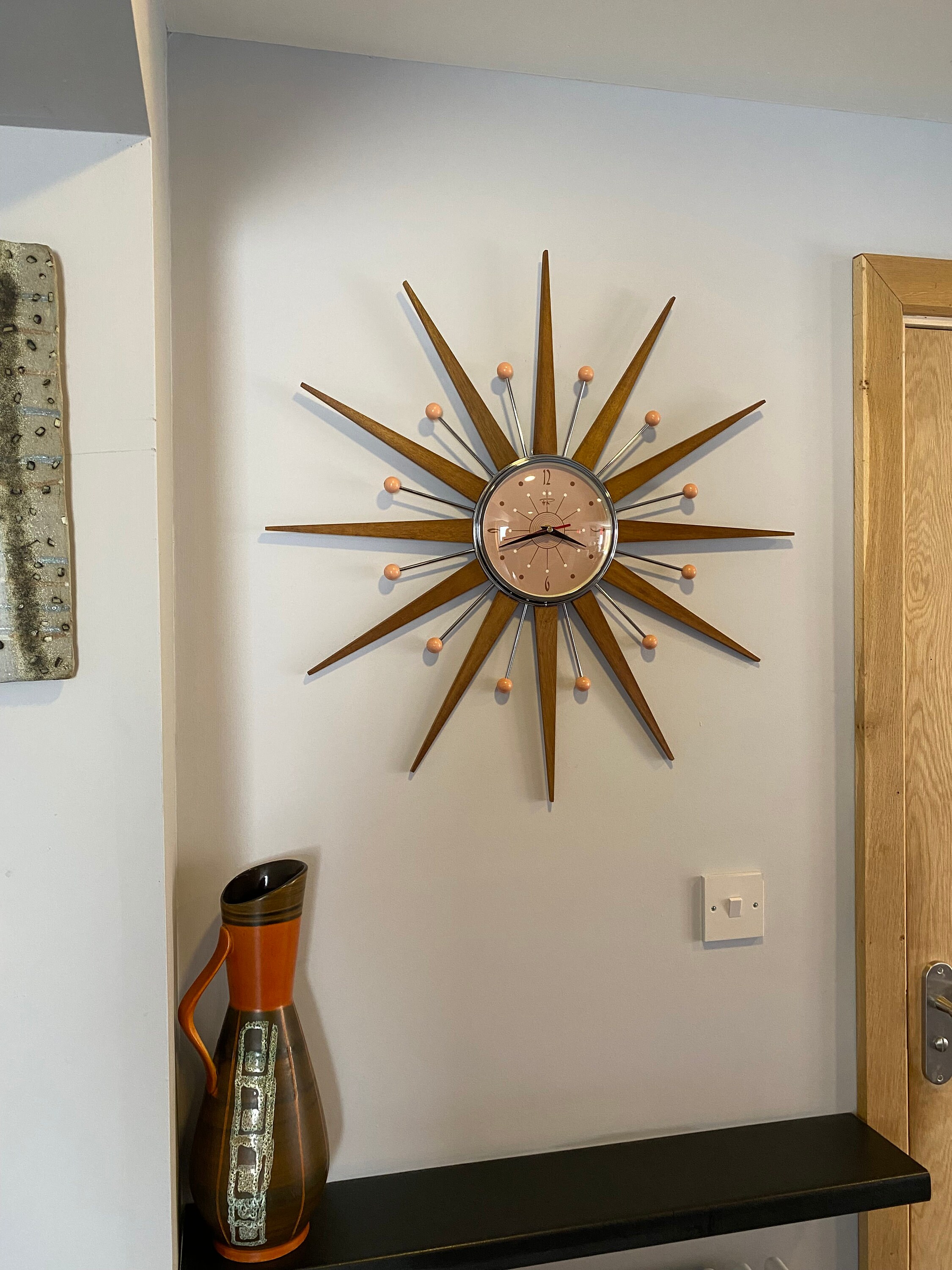 27 Inch Hand Made Mid Century Style Starburst Clock by Royale - Etsy UK