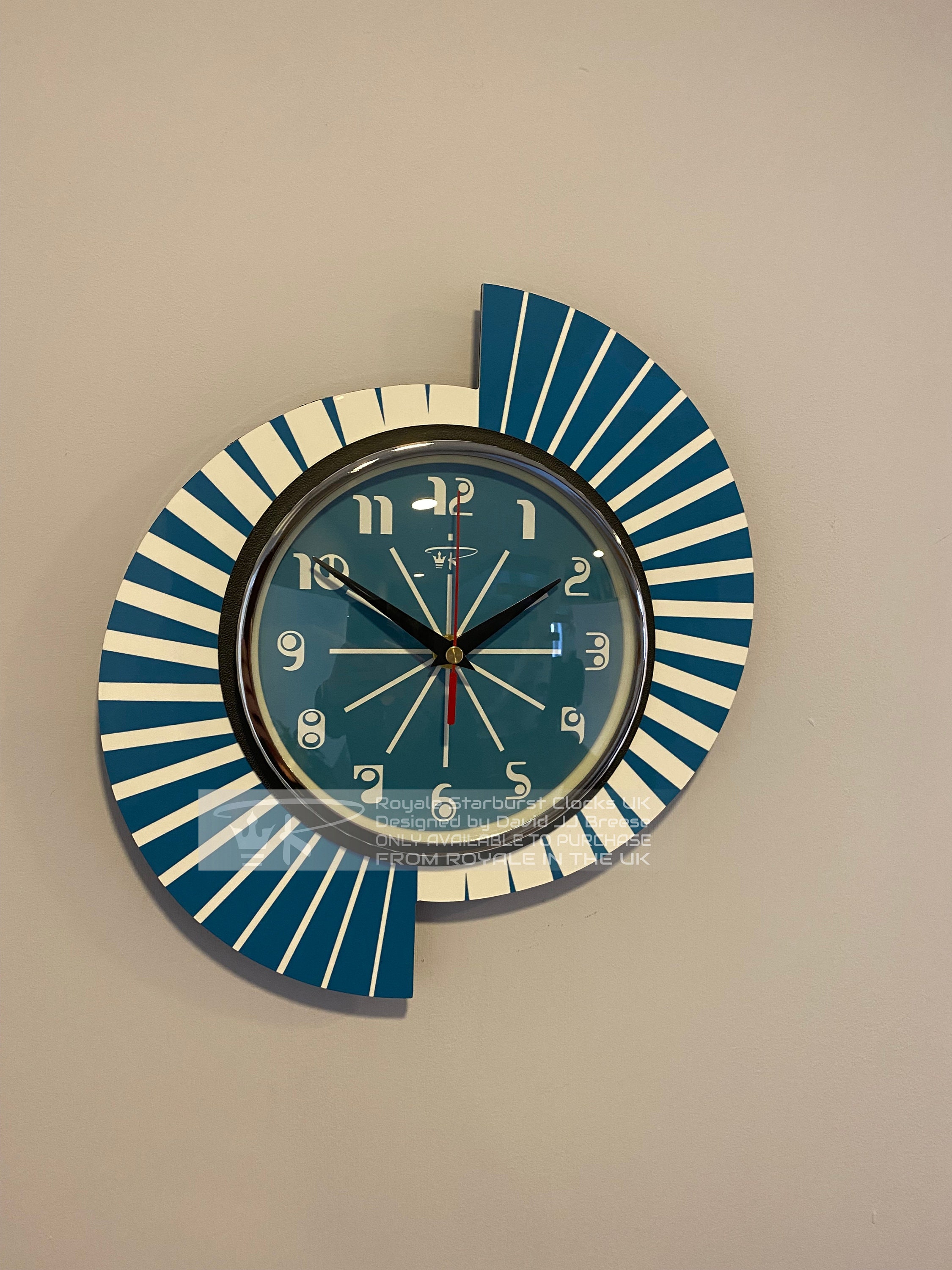 Royalexe Laminated Wall Clock From Royale Midcentury Atomic - Etsy