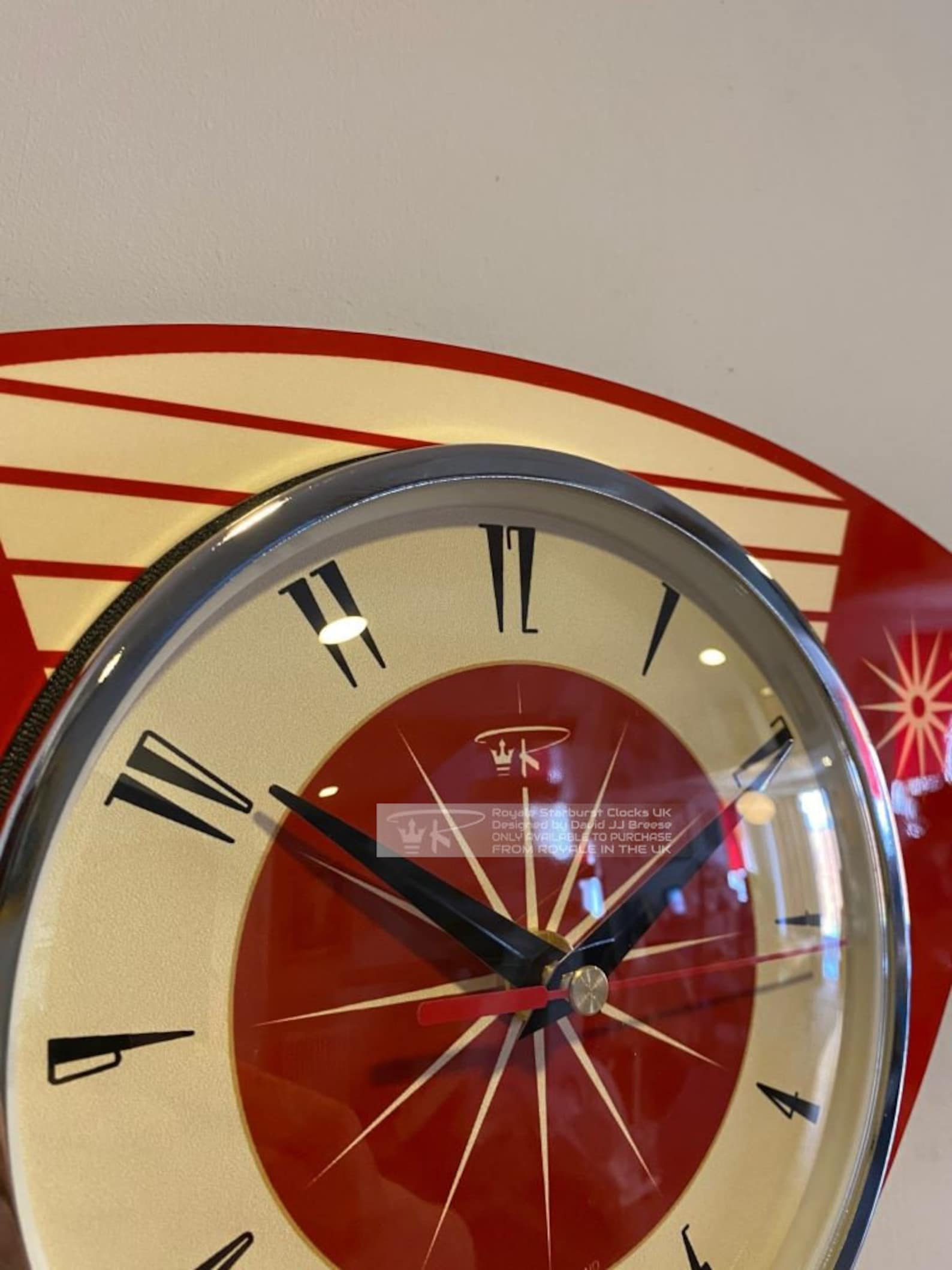 Colour Etched Trianguloid Laminate Caravan Wall Clock From Royale ...