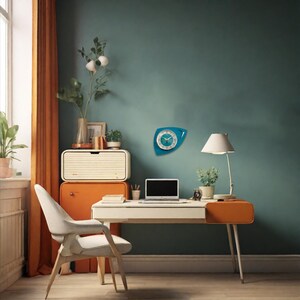 Mid Century Modern Atomic Retro Wall or Mantle Clock - the Vertex by ...