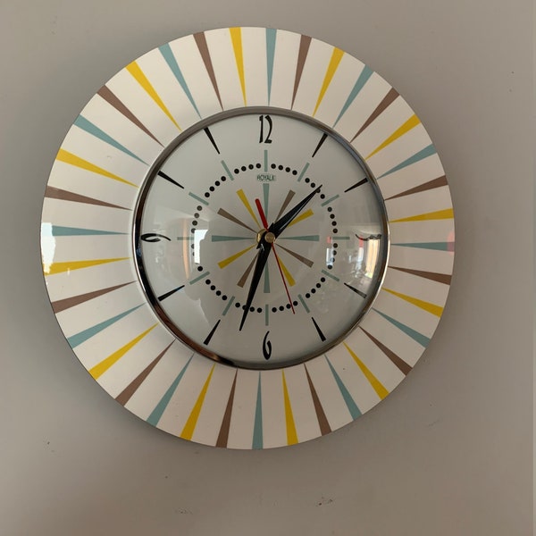 Large Retro Kitchen Clock - Etsy