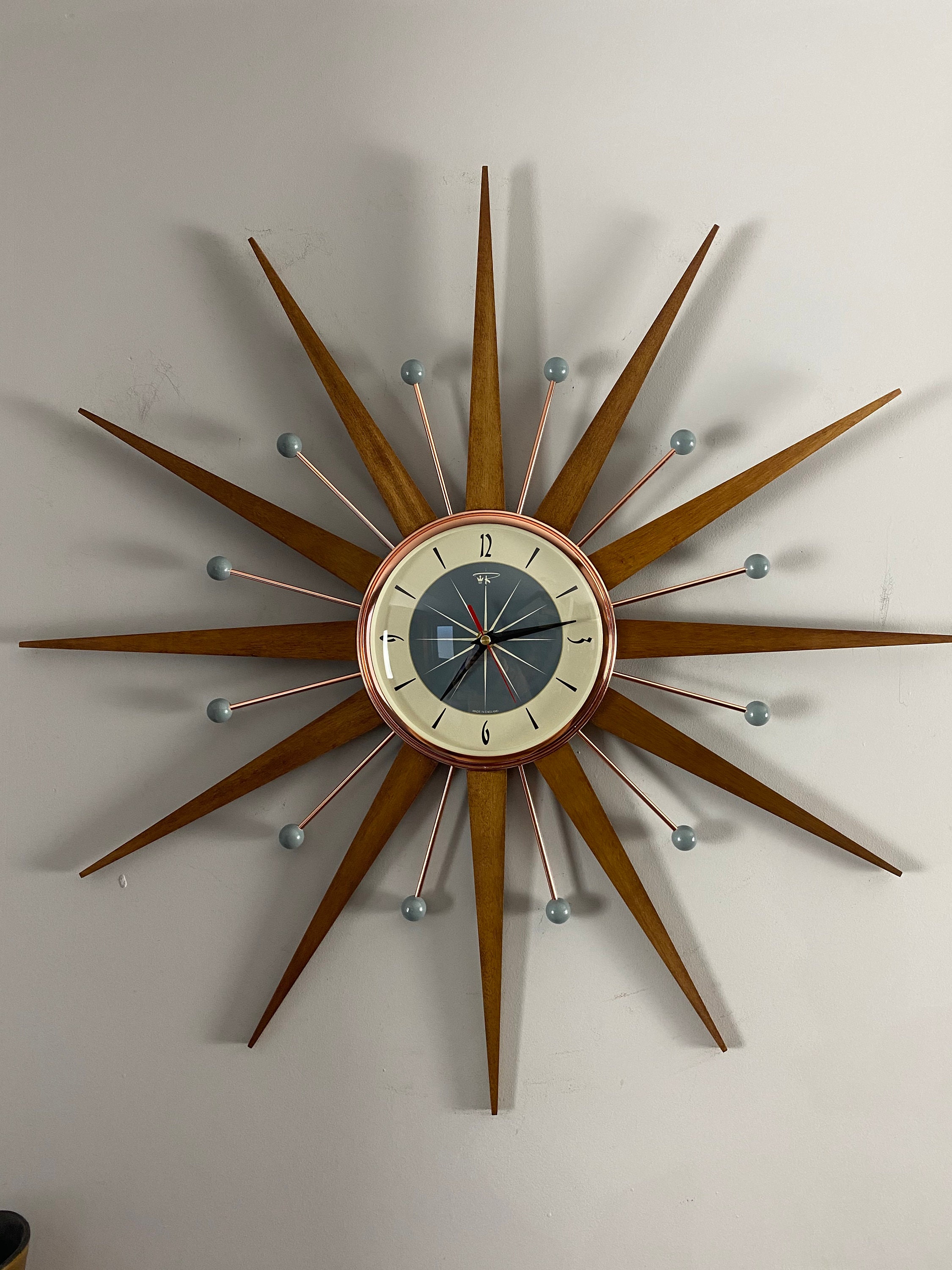 27 Hand Made Mid Century Style Starburst Clock by Royale - Etsy UK