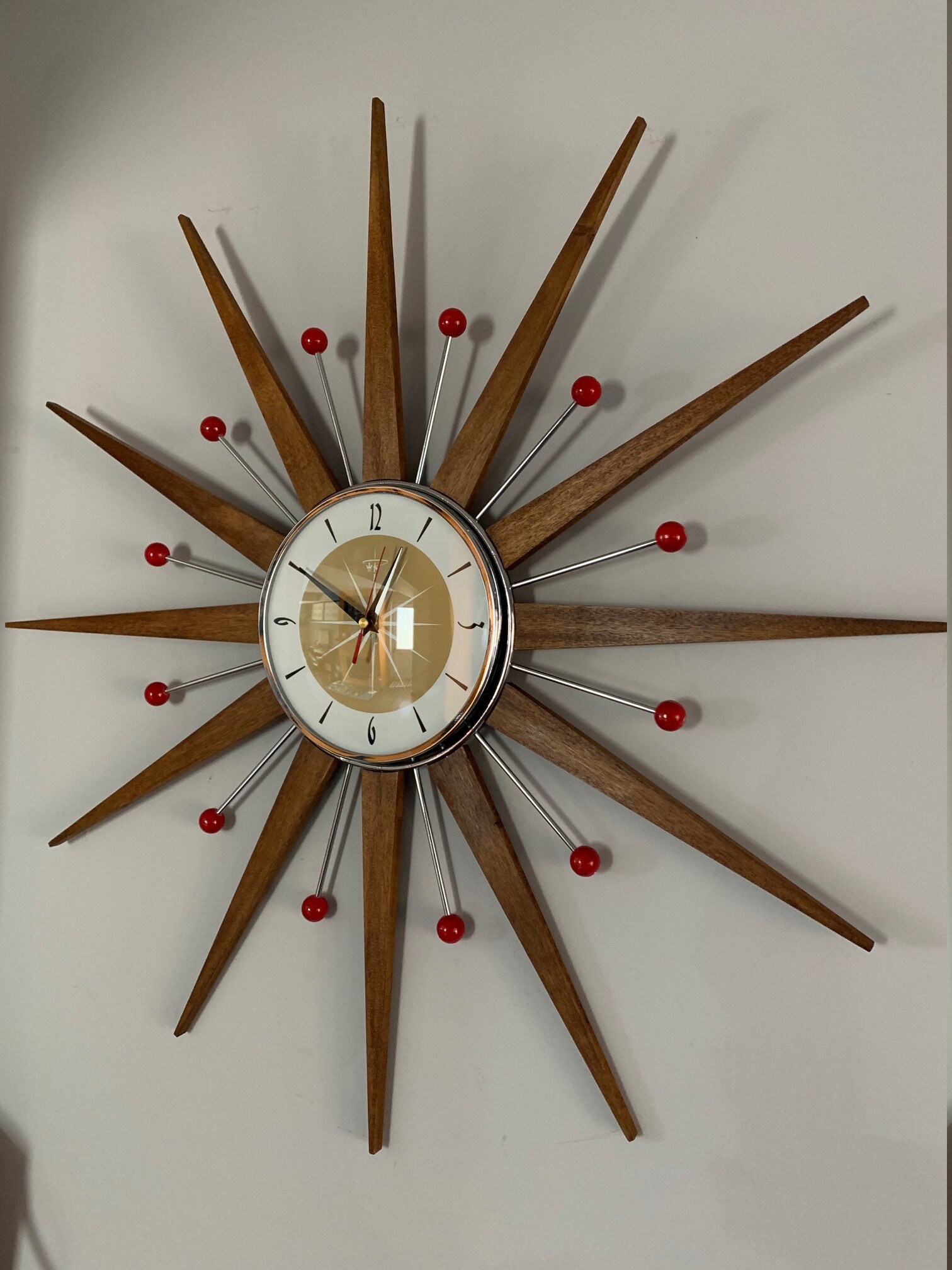 27 Inch Hand Made Mid Century Style Starburst Sunburst Clock | Etsy