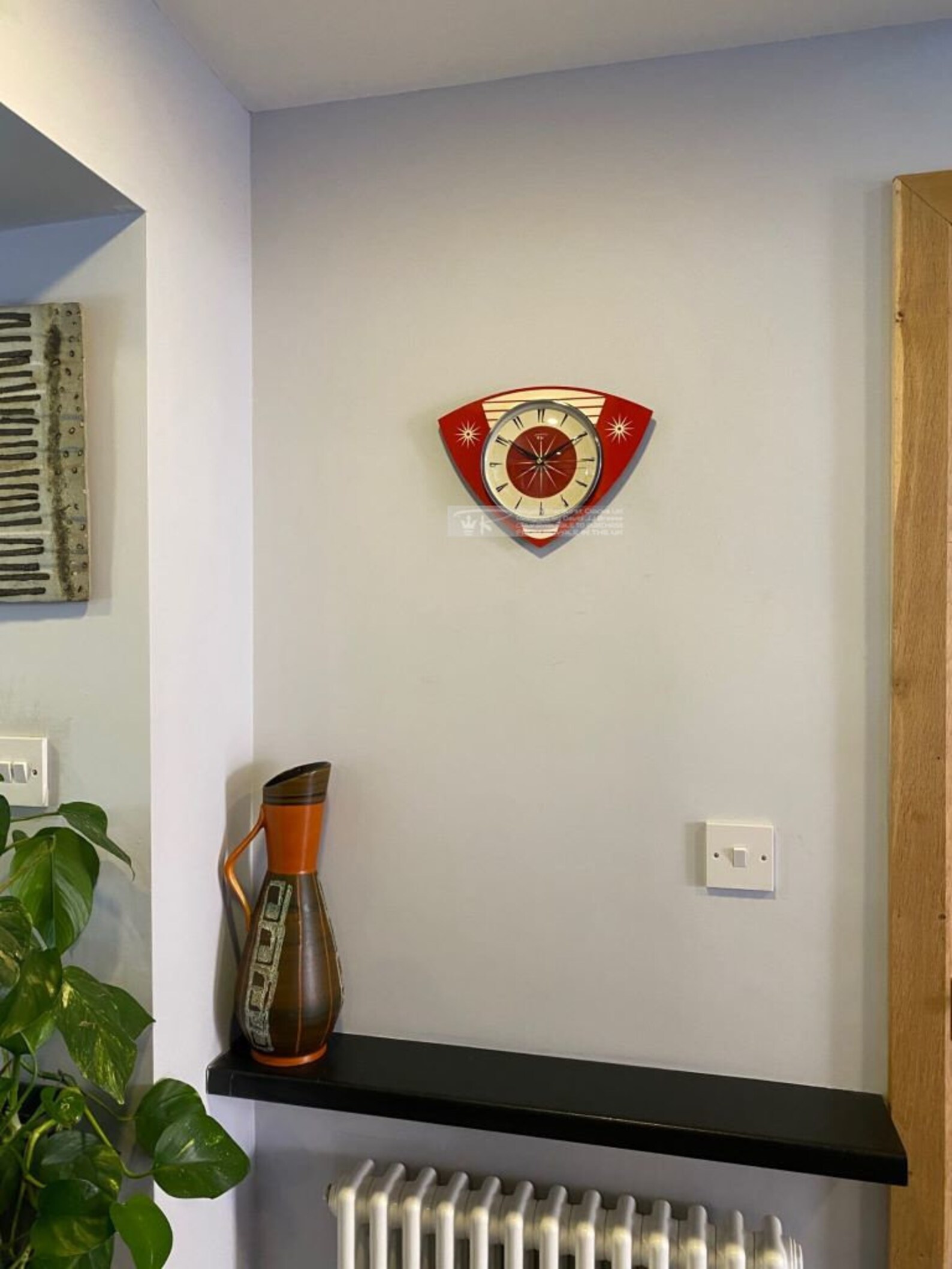 Colour Etched Trianguloid Laminate Caravan Wall Clock From Royale ...