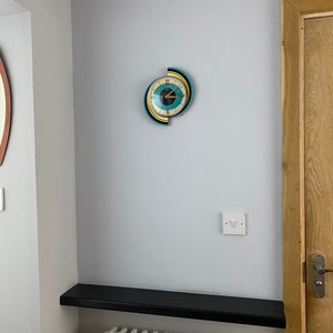 Royalexe Turquoise Wall Clock: Mid-century Atomic Jetsons Style - Etsy