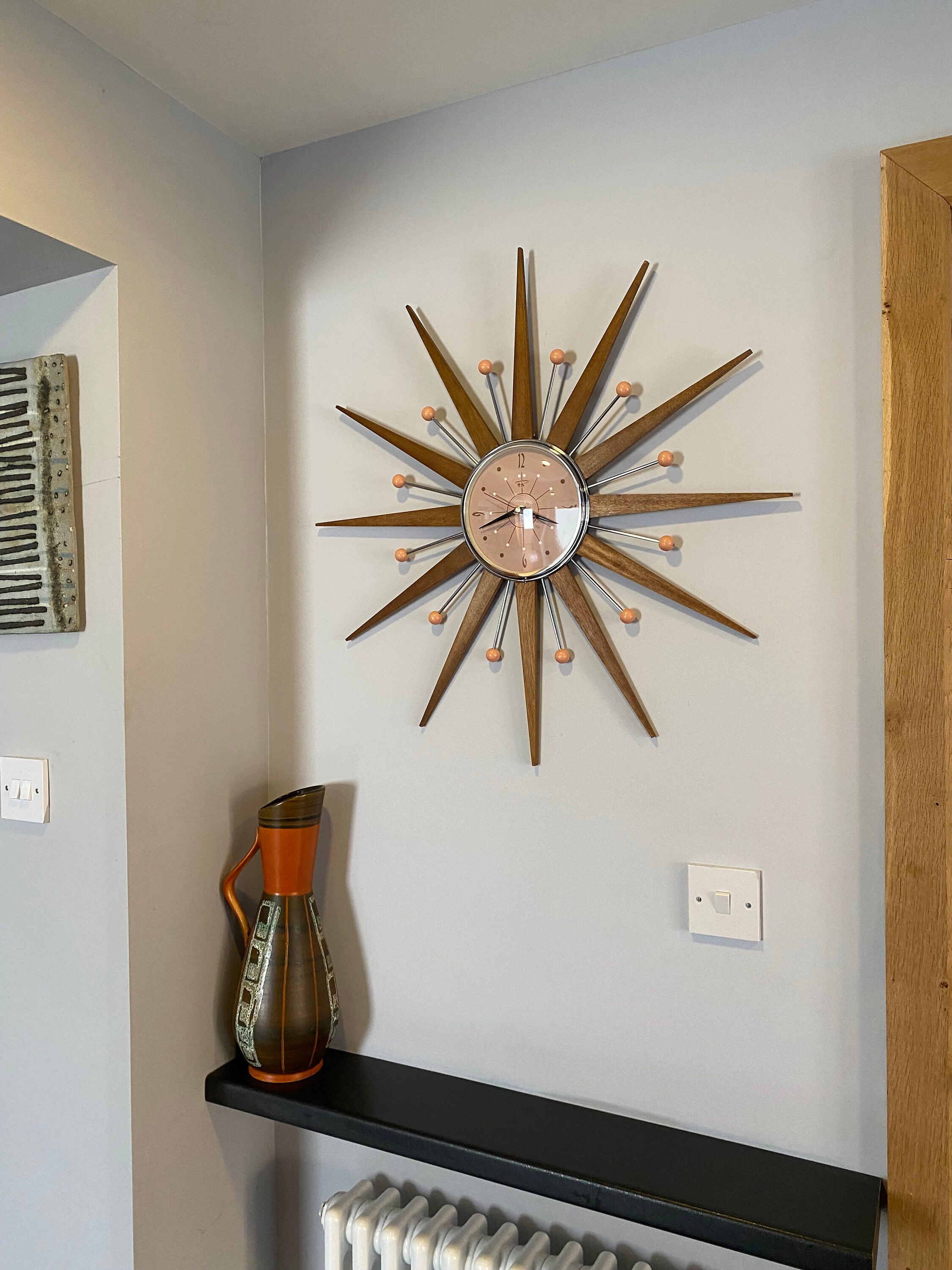 27 Inch Hand Made Mid Century Style Starburst Clock by Royale - Etsy UK
