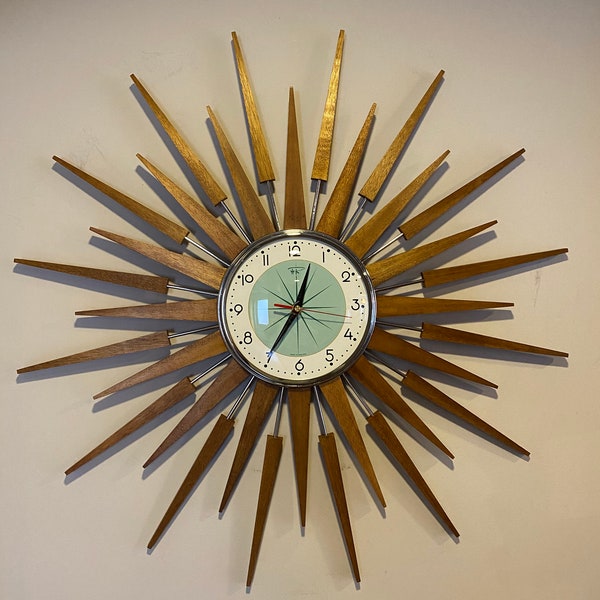 Sunburst Clock - Etsy