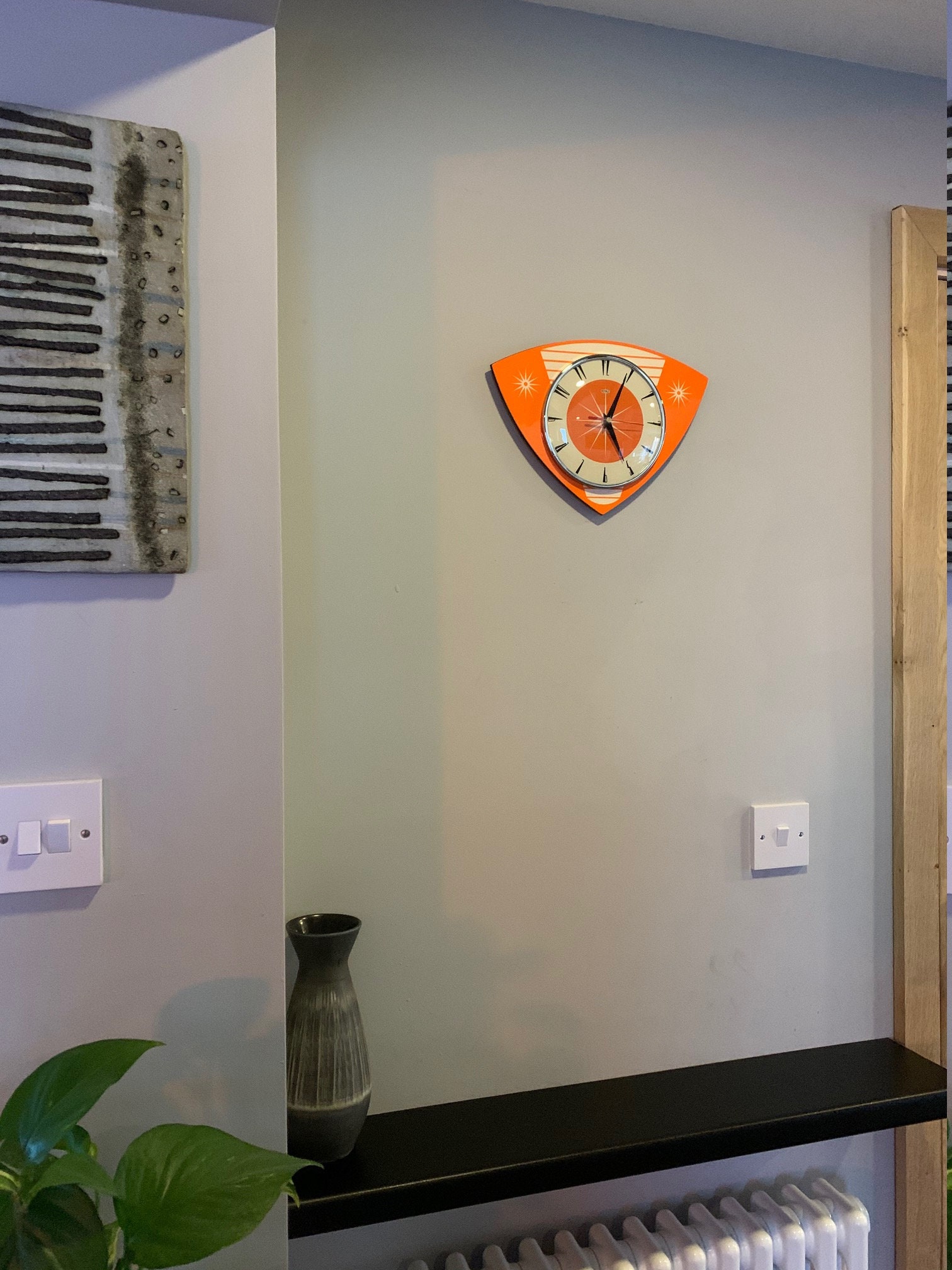 Colour Etched Trianguloid Lucite Formica Caravan Wall Clock - Etsy