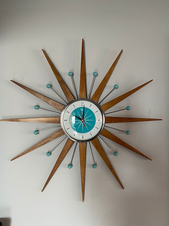 27 Inch Hand Made Mid Century Style Starburst Clock by Royale | Etsy