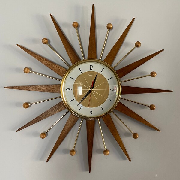 Starburst Clock - Etsy