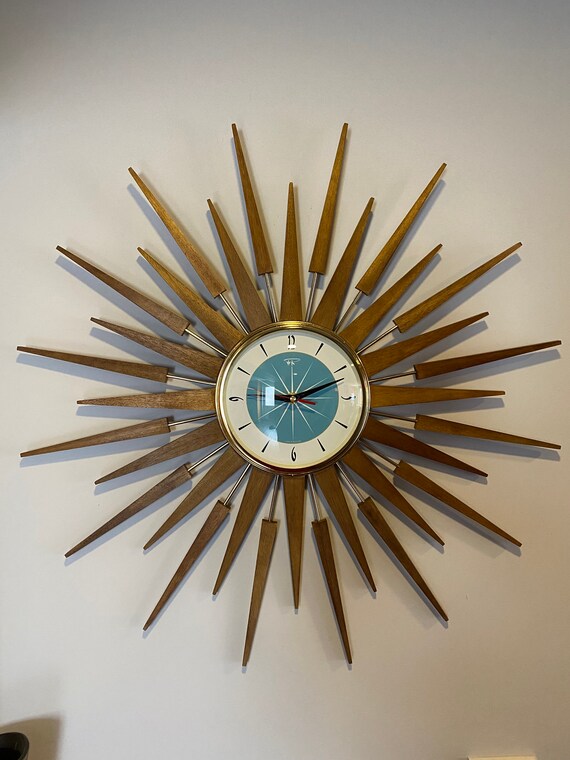 27 Inch Hand Made Mid Century Style Starburst Clock by Royale - Etsy