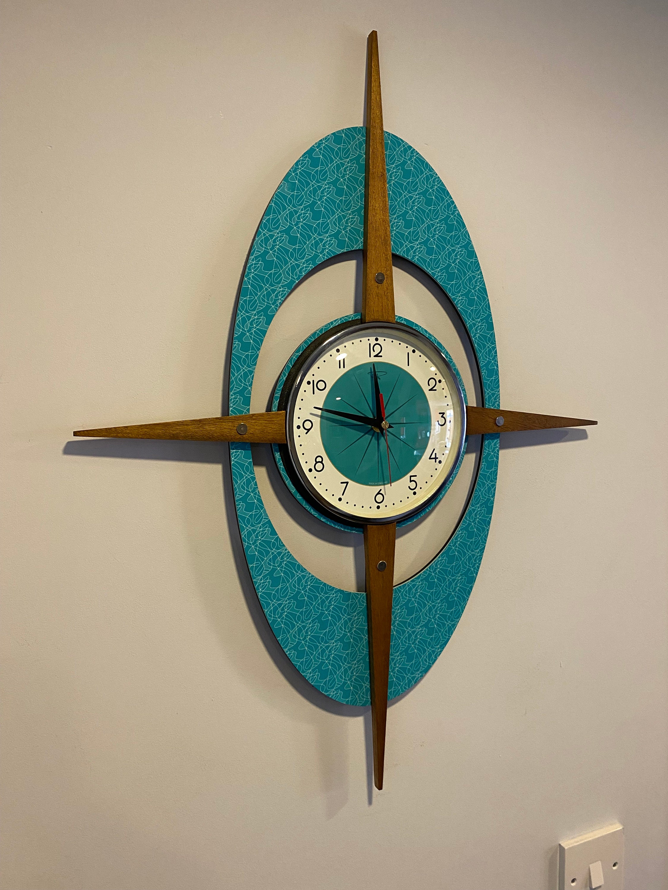 Large 27 Inch Mid Century Style Starburst Clock by Royale - Etsy