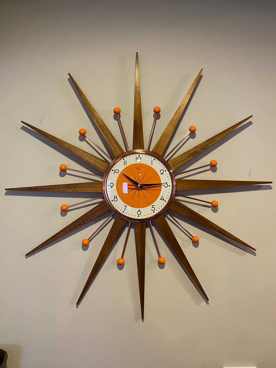 26 Inch Hand Made Mid Century Style Starburst Clock by Royale - Etsy