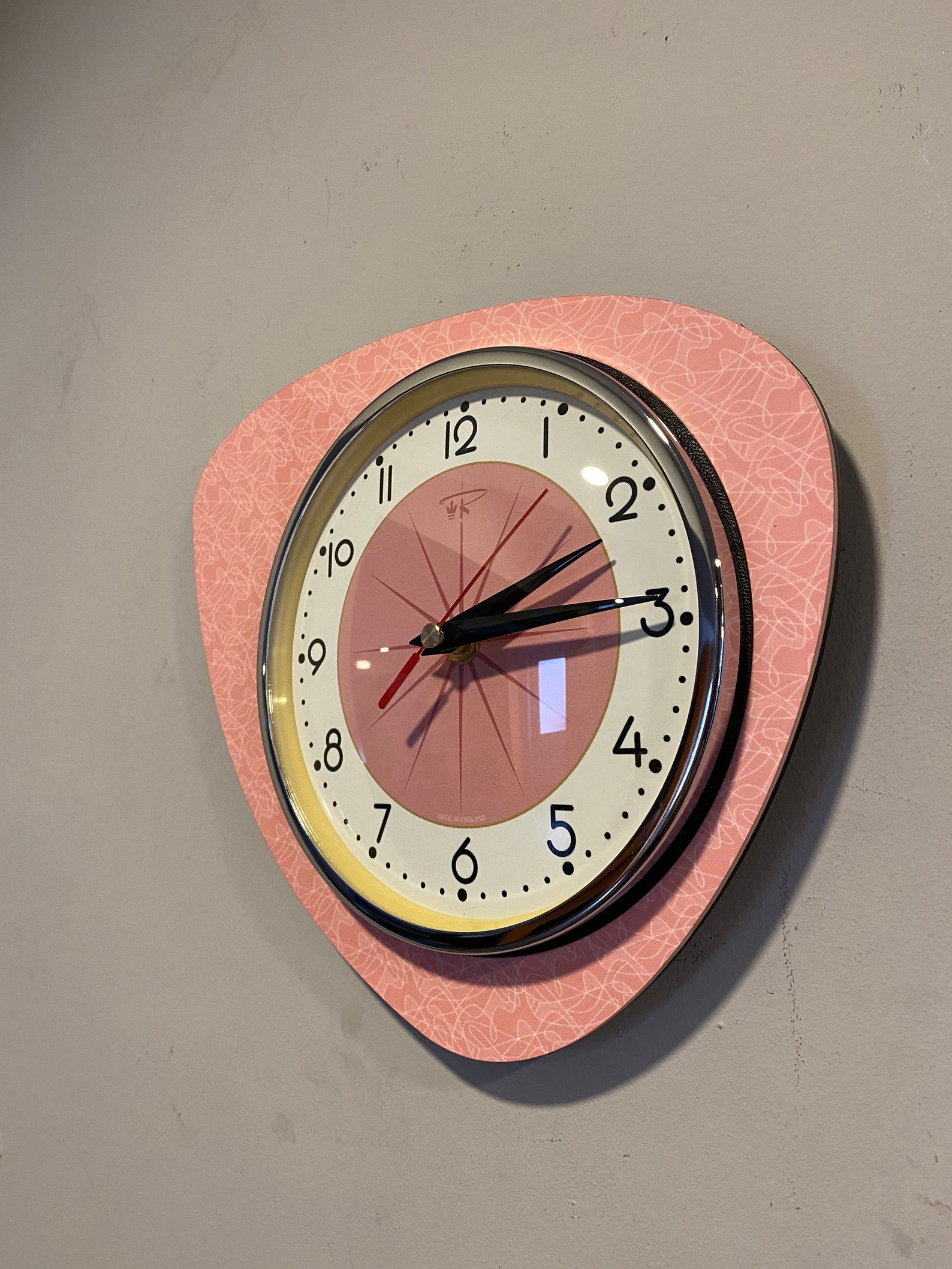 Handmade Asymmetric Queens Gambit Style Wall Clock in First - Etsy