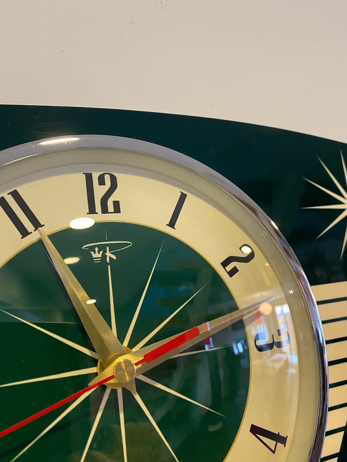 Handmade British Racing Green Laminate Wall Clock From Royale - Etsy