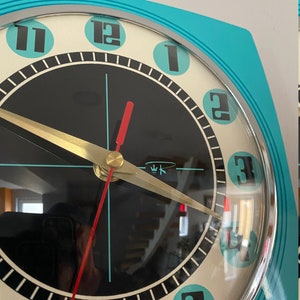 Colour Etched Formica Caravan Wall Clock From Royale Midcentury Atomic ...