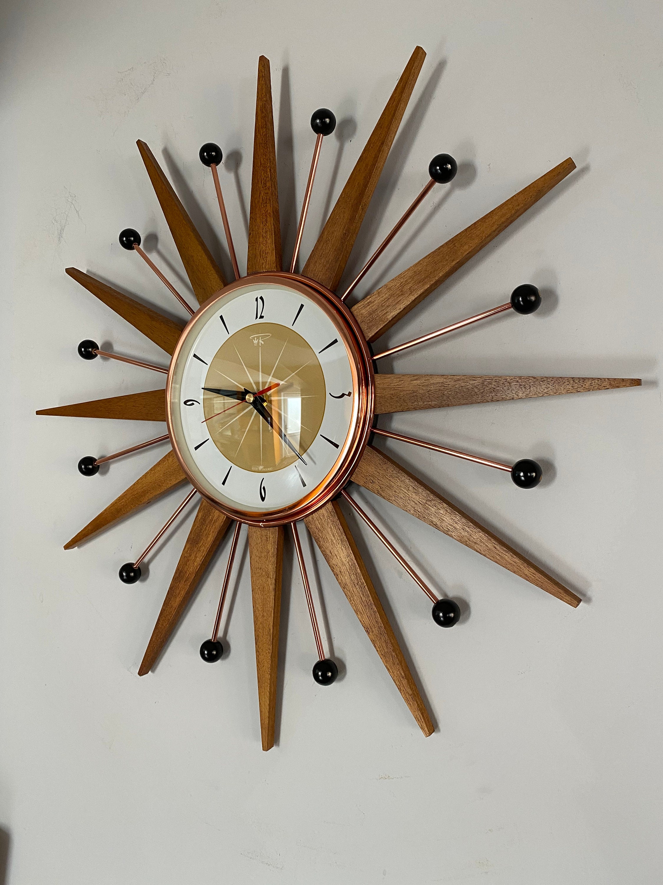 21 Inch Hand Made Mid Century Style Starburst Clock by Royale - Etsy