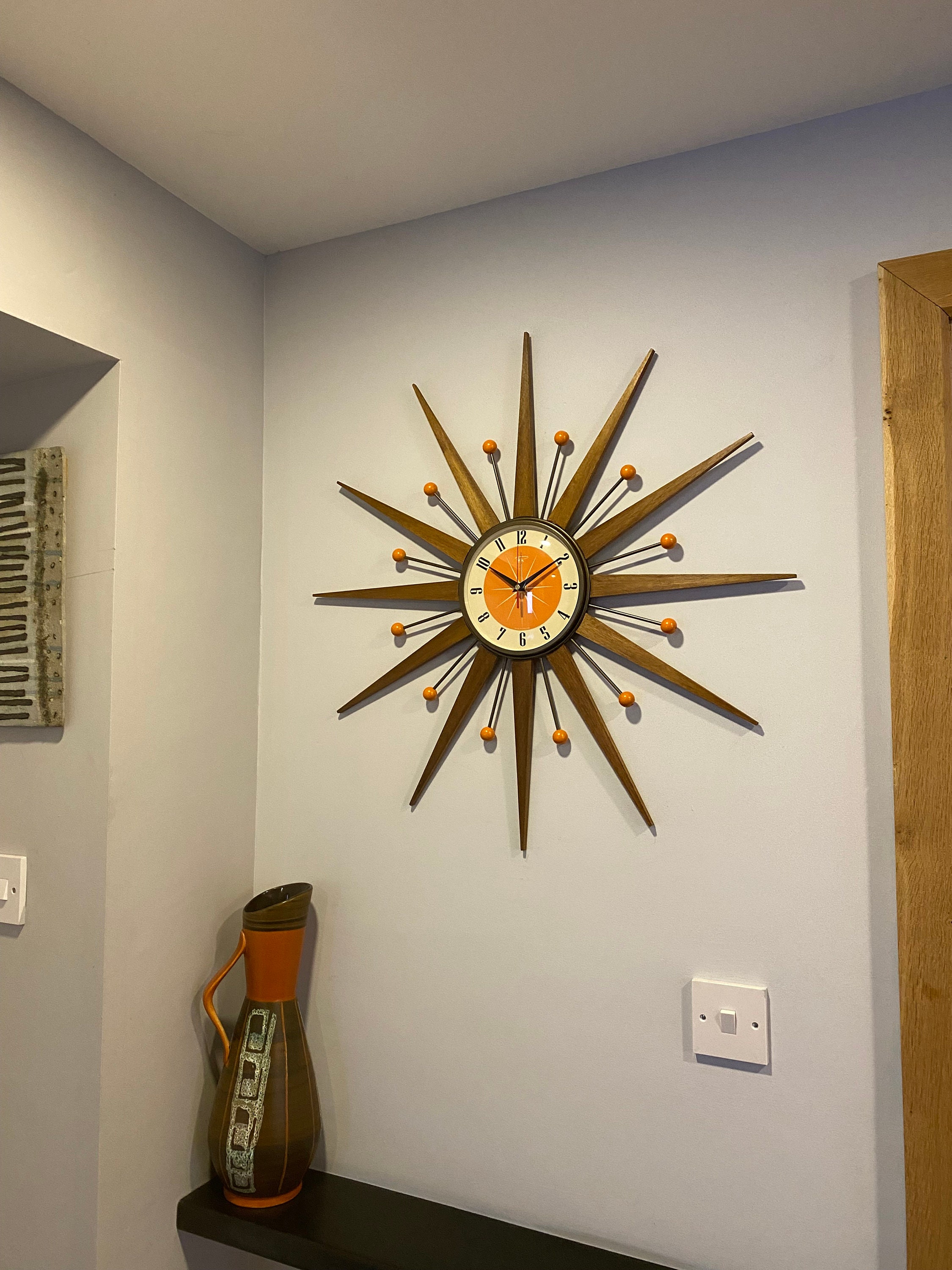 27 Inch Hand Made Mid Century Style Starburst Clock by Royale - Etsy UK