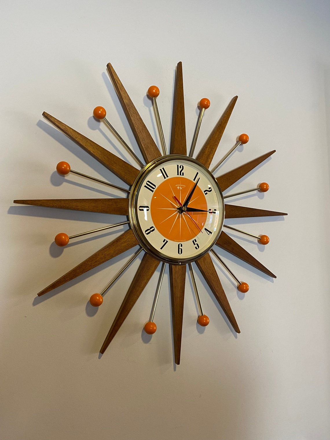 21 Inch Hand Made Mid Century Style Starburst Clock by Royale | Etsy