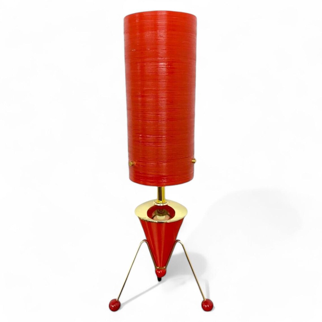 Mid Century Modern Rocket Lamp | Atomic Space Age Sputnik Design ...