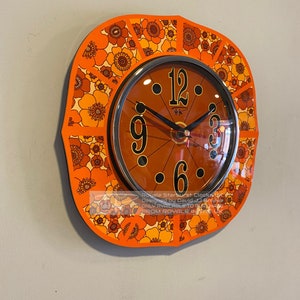 Handmade 1970's Style Royale Laminate Wall Clock With Lucy Wilding ...