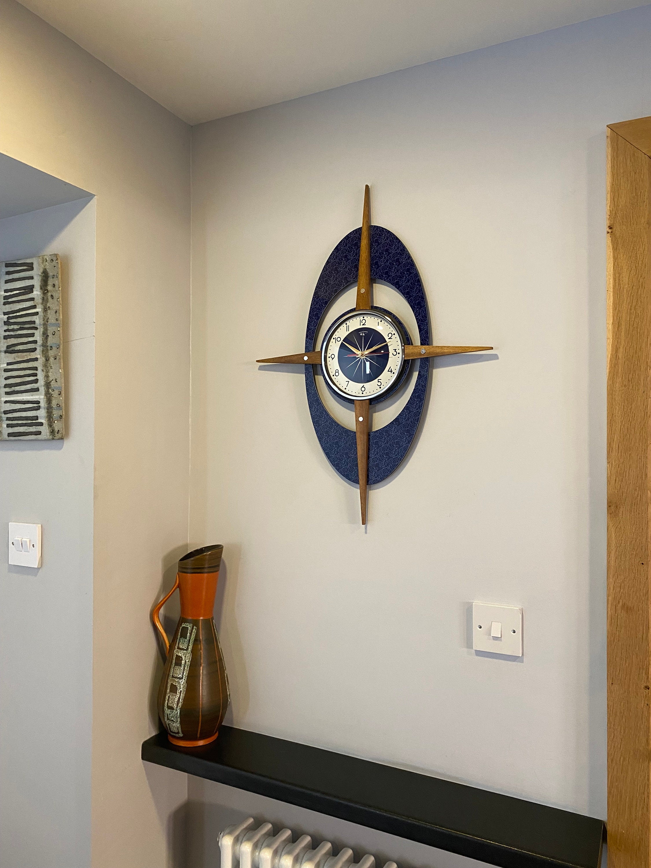 Large 27 Inch Mid Century Style Starburst Clock by Royale - Etsy