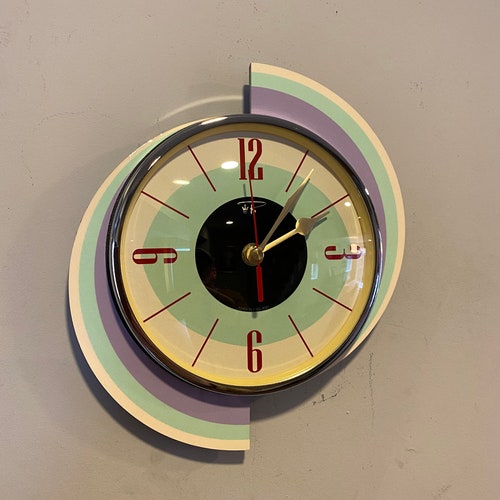 Retro 60s Wall Clock - Etsy