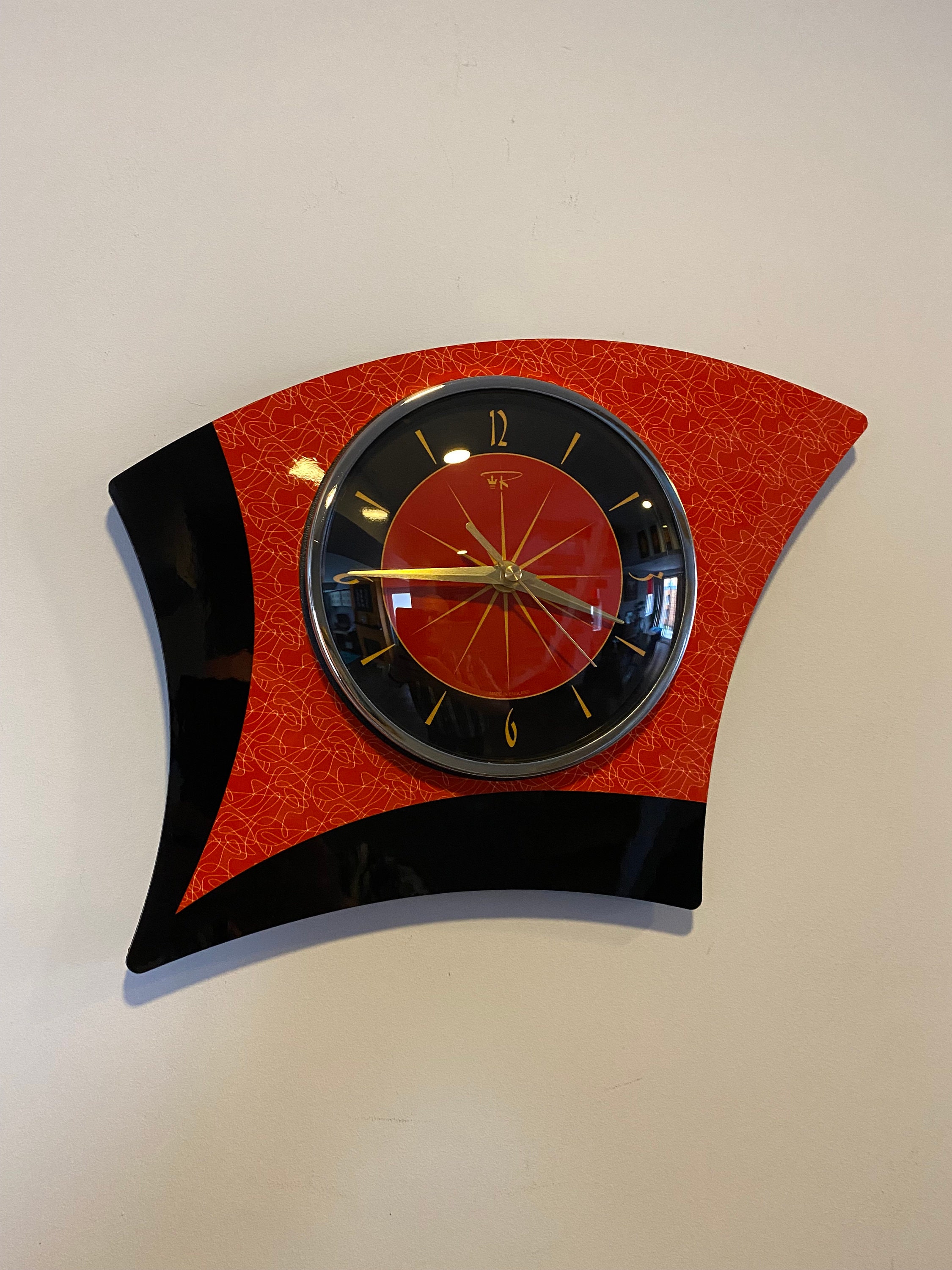 Home Décor Home & Living Clocks Midcentury Atomic Jetsons Retro style ...