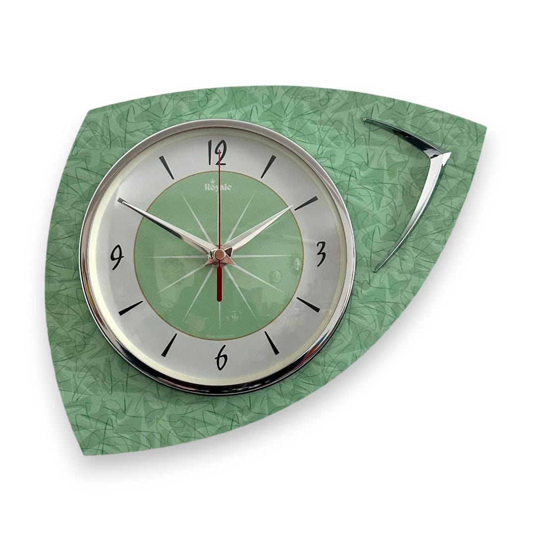 Mid Century Modern Atomic Retro Wall or Mantle Clock - the Vertex by ...
