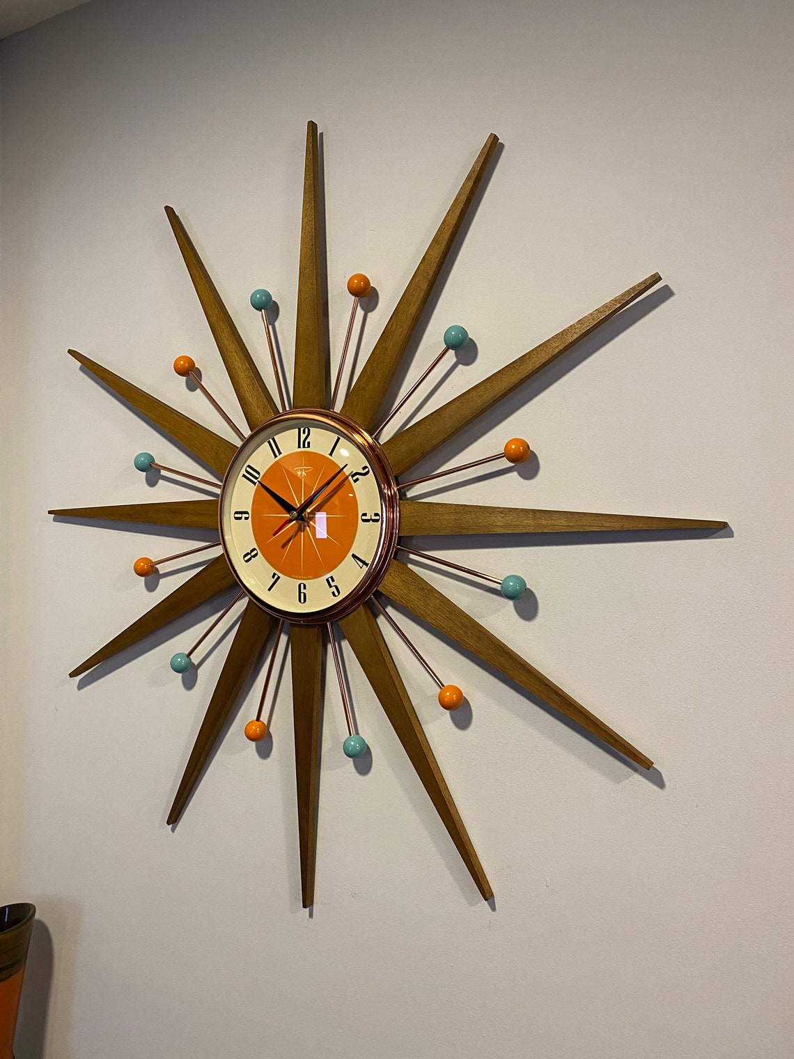 27 Inch Hand Made Mid Century Style Starburst Clock by Royale - Etsy