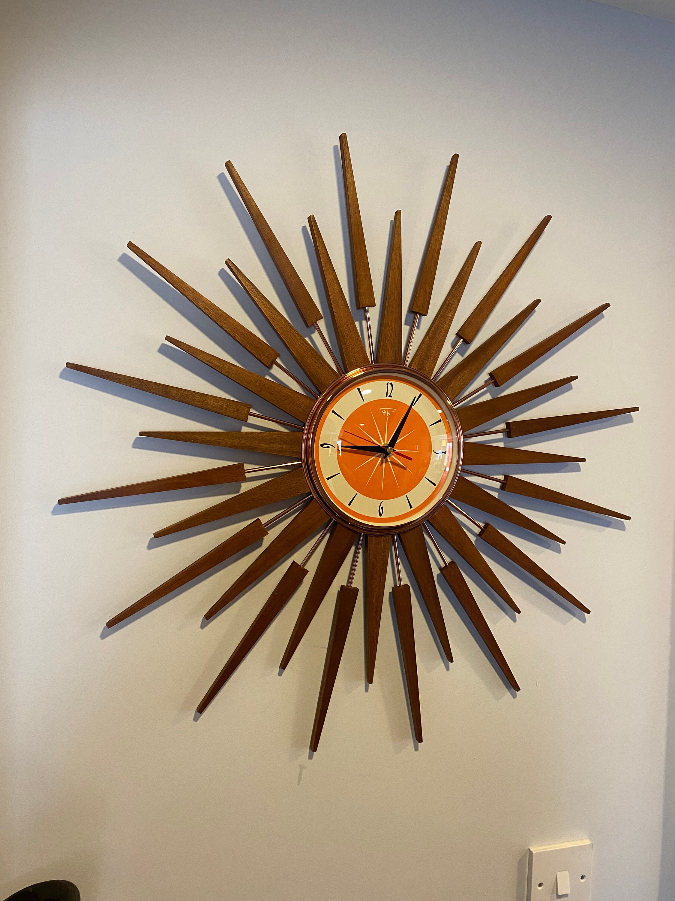 27 Inch Hand Made Mid Century Style Starburst Clock by Royale | Etsy