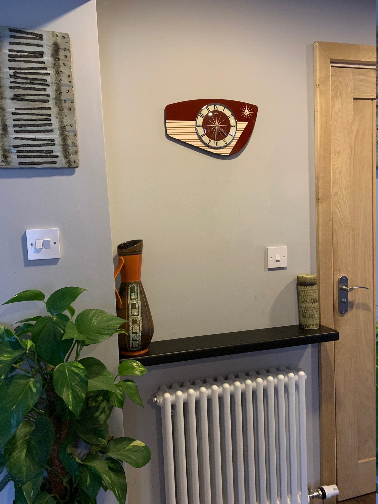 Handmade Royalexe Wall Clock in Oxblood Brown From Royale - Etsy UK