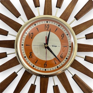 21 Inch Hand Made Mid Century Style Starburst Clock by Royale Medium ...