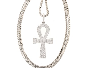 Gold Diamond Ankh Pendant - Etsy
