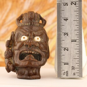 Antique Japanese Netsuke Japanese Monster Demon Face. Horror Netsuke ...