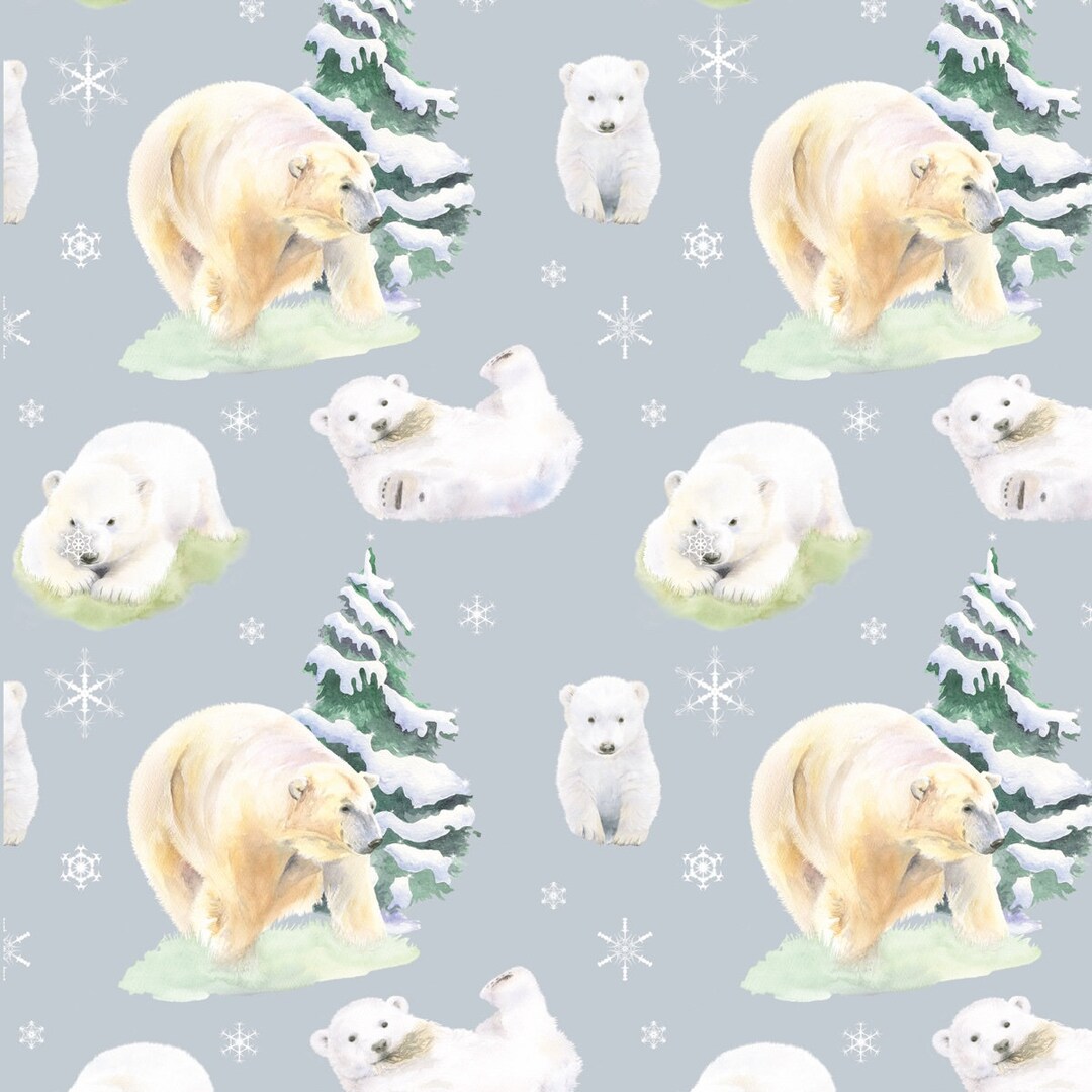 Polar Bear Gift Wrapping, 2 Sheets and 2 Tags Hamish and Victoria ...