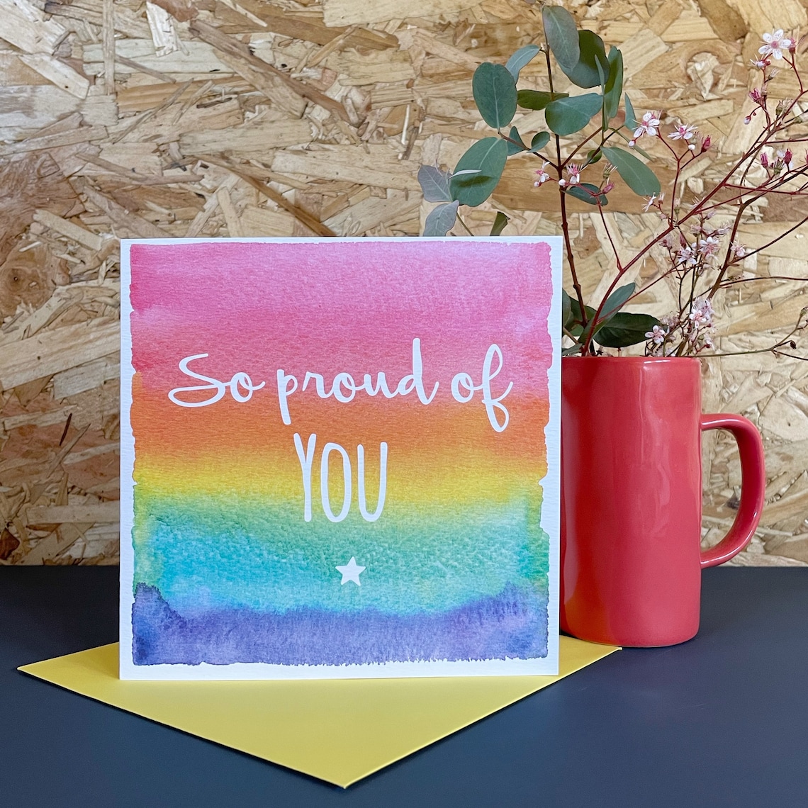 So Proud of You Card Rainbow Congratulations Card - Etsy